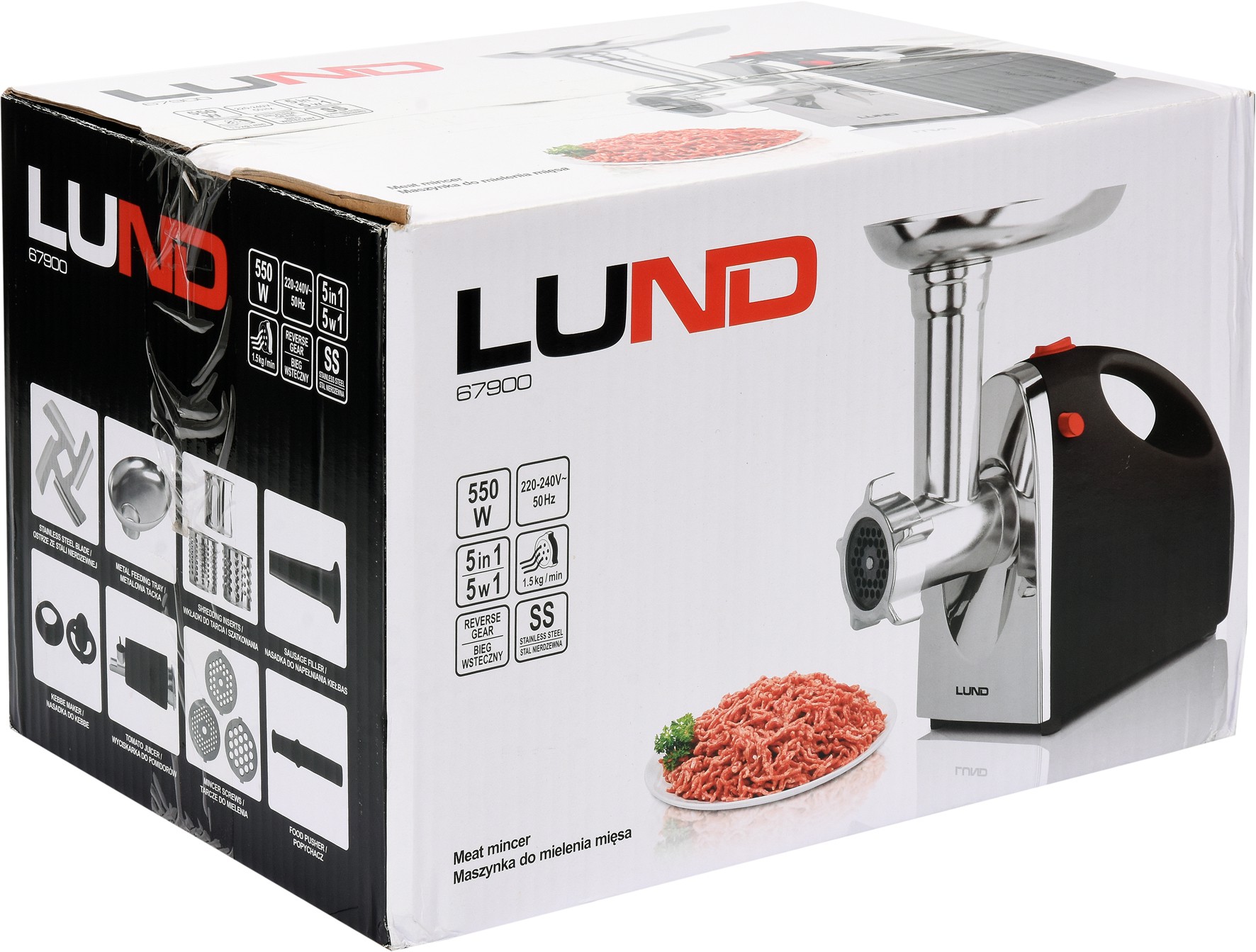 Maszynka Do Mielenia Mięsa 550W 5W1 67900 Lund